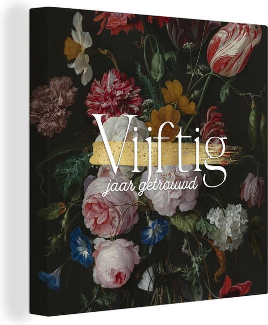 Canvas Schilderij vijftig jaar getrouwd - Quotes - Jubileum - Trouwen ...