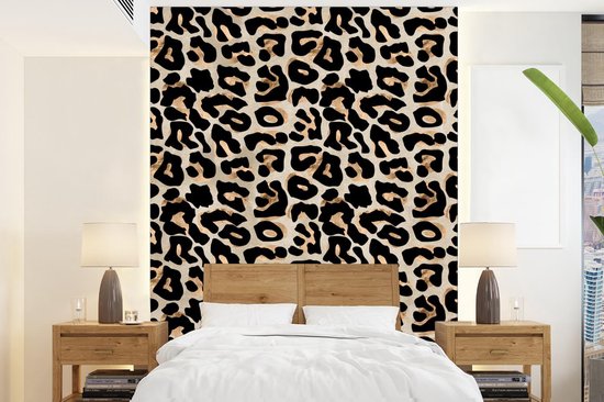 Behang - Fotobehang Dierenprint - Panter - Vlekken - Luxe - Breedte 190 cm x hoogte 260 cm | bol