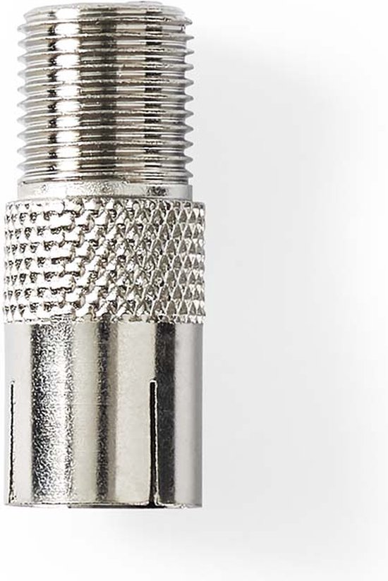 Nedis Satelliet- en Antenne-Adapter - F-Female - IEC (Coax) Female - Vernikkeld - 75... | bol