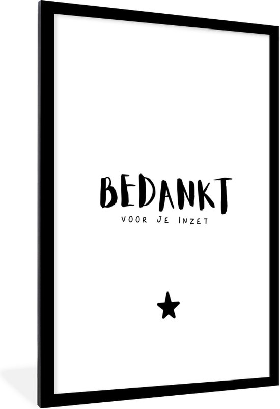 Fotolijst incl. Poster - Collega - Quotes - Bedankt voor je inzet ...