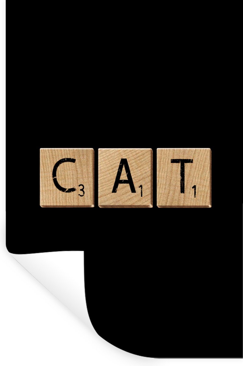 Muurstickers - Sticker Folie - Quotes - Scrabble - Spreuken - Cat - Kat ...