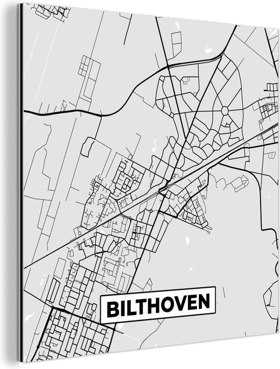 Wanddecoratie Metaal - Aluminium Schilderij Industrieel - Stadskaart ...