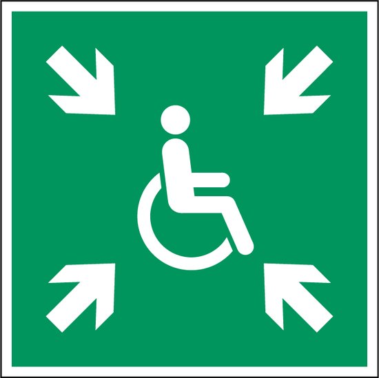 Invalide verzamelplaats - 100 x 100 mm - Sticker | bol