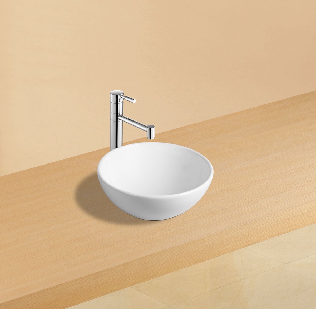 Bally Luna Waskom Lavabo 32x32x13cm Porselein Wit | bol.com