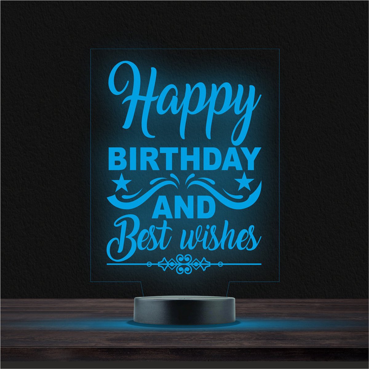 Led Lamp Met Gravering - RGB 7 Kleuren - Happy Birthday | bol
