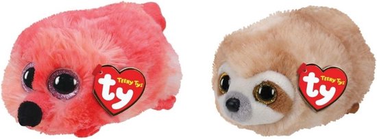 Ty - Knuffel - Teeny Ty's - Gilda Flamingo & Dangler Sloth | bol