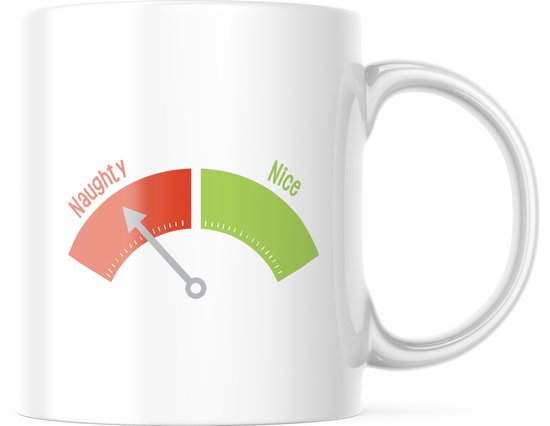 Kerst Mok: Naughty Nice meter | Kerst Decoratie | Kerst Versiering ...