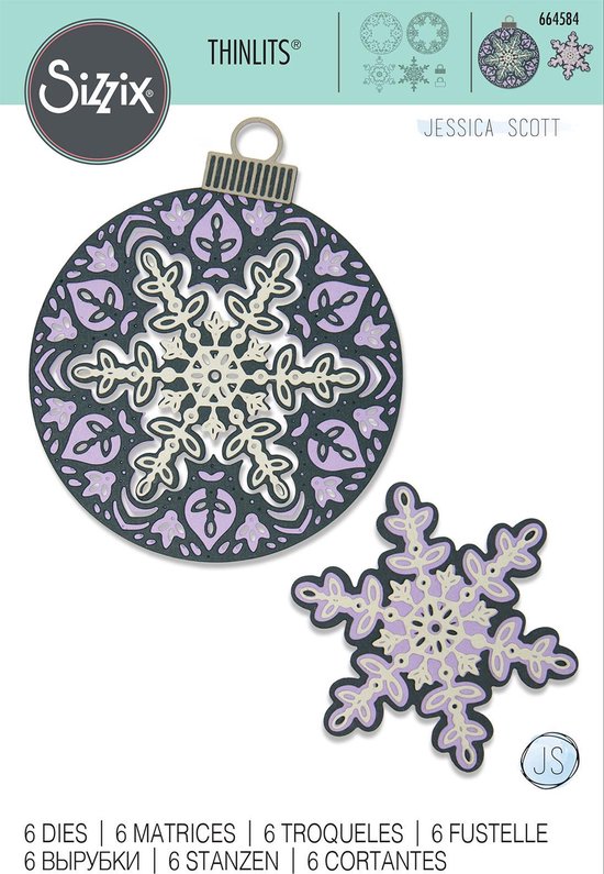 Sizzix Thinlits Snijmal Set - Layered Snowflake - 6 stuks | bol.com
