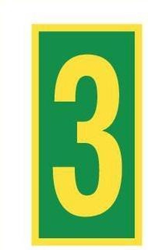 Imo number 3 sticker langnaschijnend 300 x 150 mm | bol.com