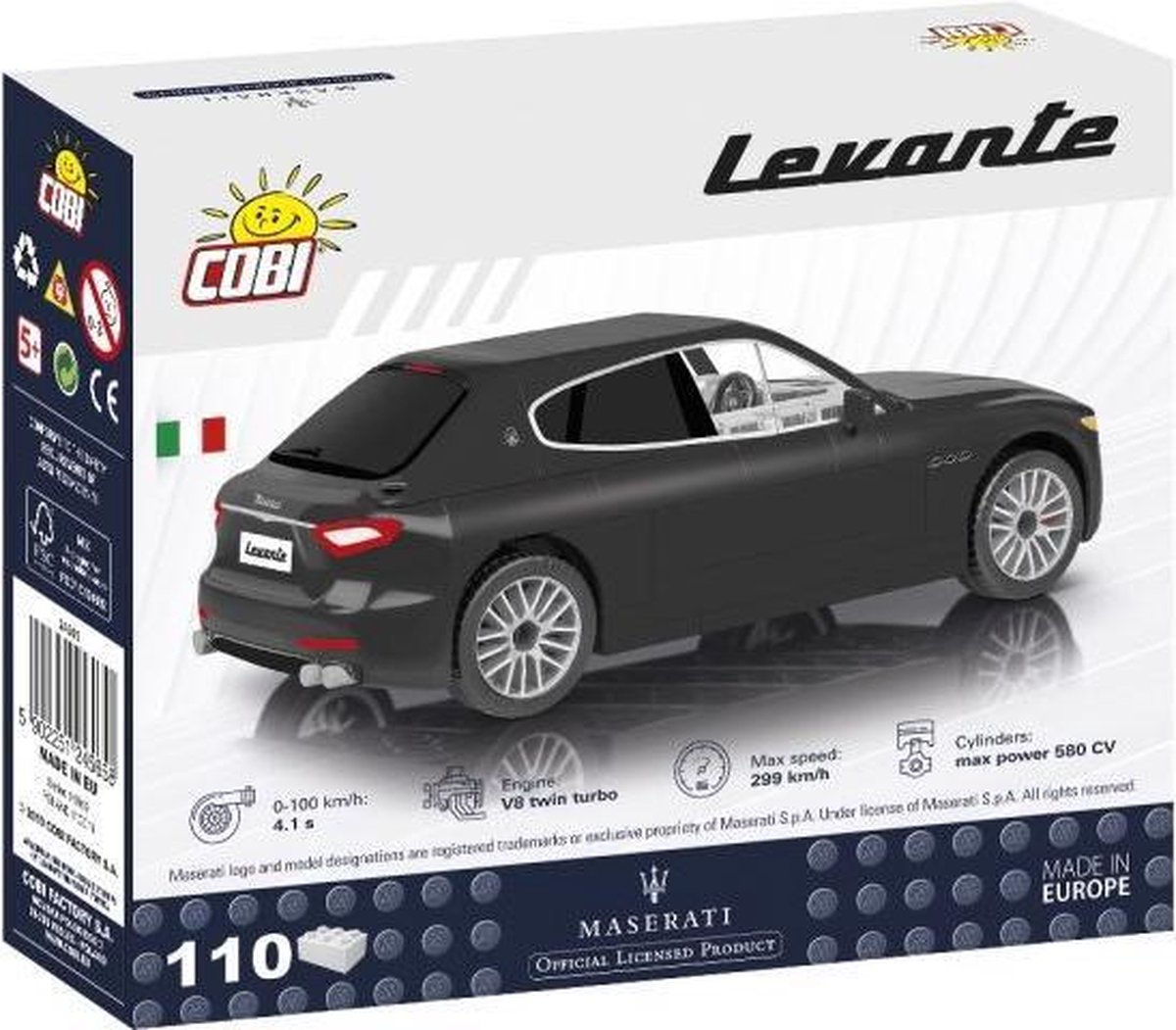 Cobi Modelbouwset Maserati Levante Trofeo 1:35 Zwart 110-delig | bol.com