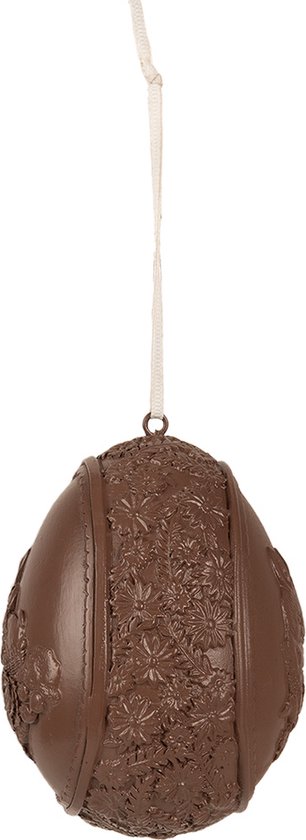 Clayre & Eef Decoratie Hanger Ei Bruin Polyresin | bol