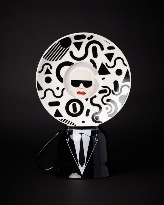 BLOGO Design Kop en schotelset "STYLE-KARL LAGERFELD" The Icons ...