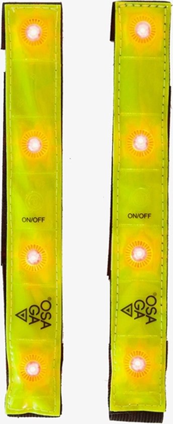 Osaga hardloop armband met led verlichting 2 stuks - Geel | bol