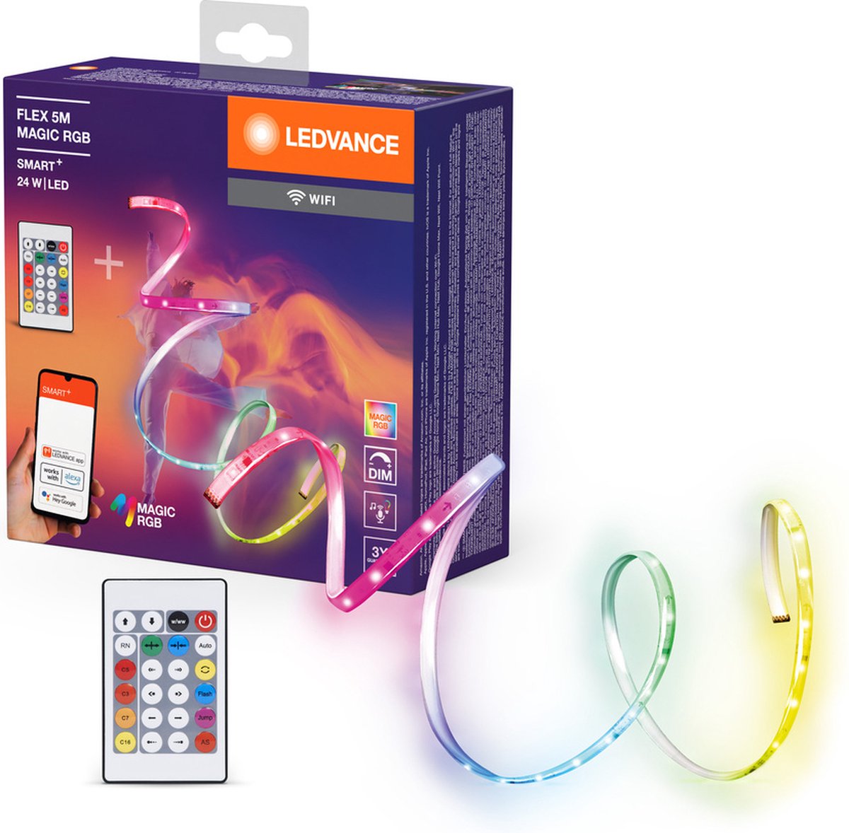 LEDVANCE SMART+ WiFi FLEX 3M LED strip, wit, 22W, 500lm | bol