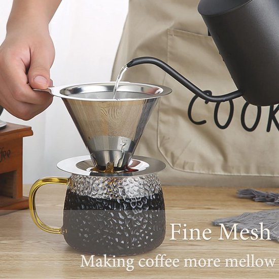 Coffee Filter, Stainless Steel, Permanent Coffee Filter, Reusable Hand ...