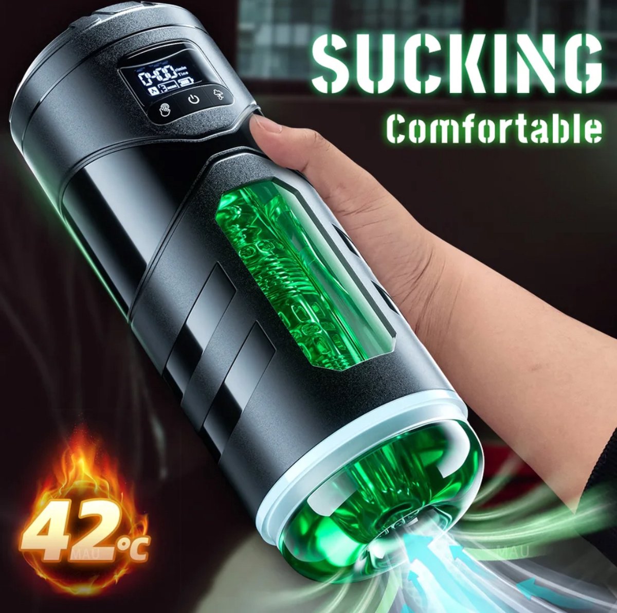 Automatische Mannelijke Masturbator Cup Zuigende Trillingen Blowjob
