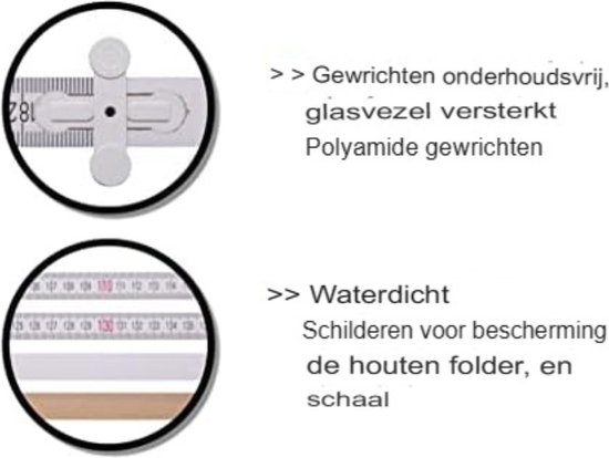 Vouwmeter - Vouwmeter 2 Meter - Wit | bol