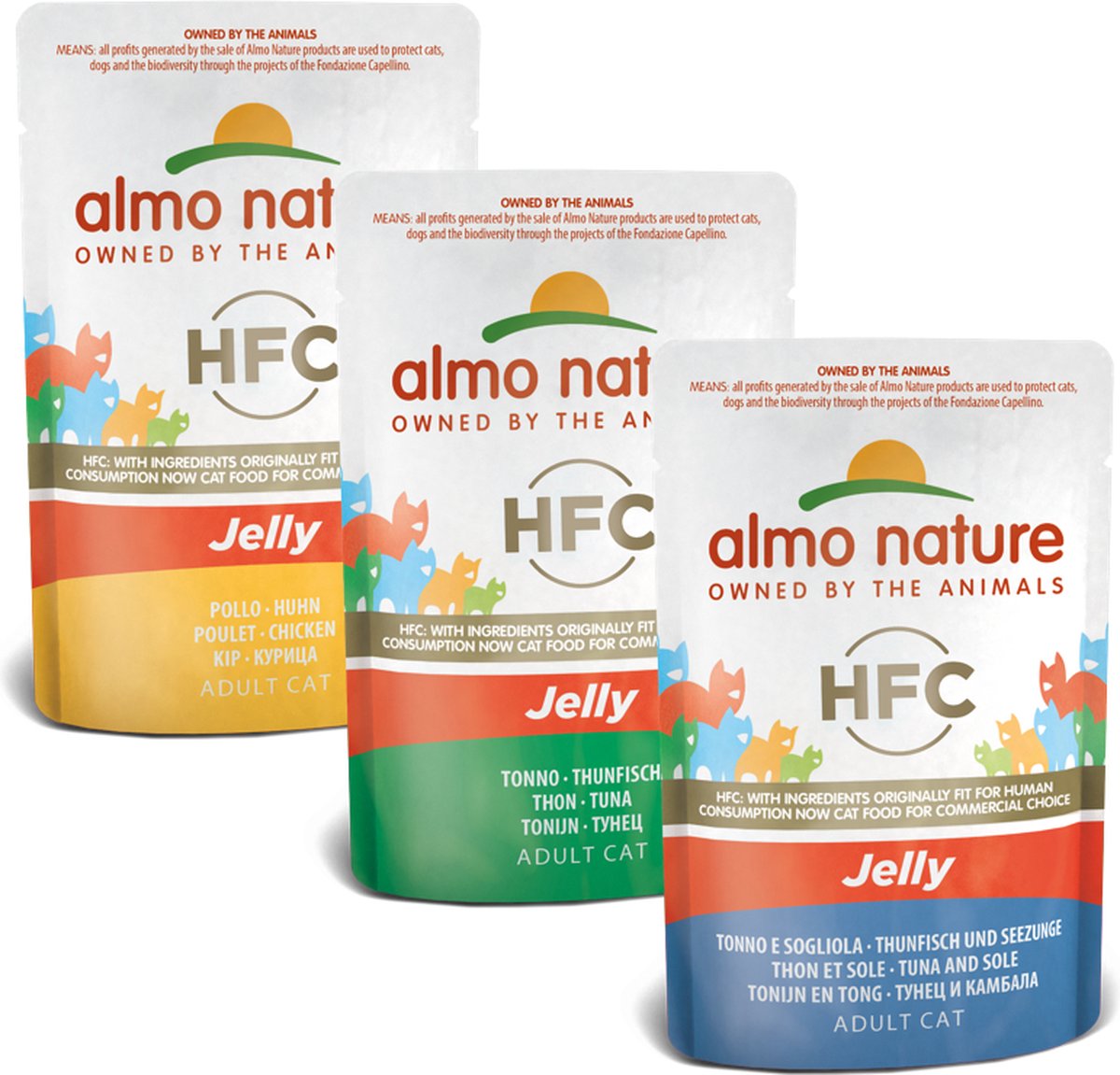 Almo Nature HFC Jelly Natvoer voor Katten - 24 x 55 gram - Kip - 24 x ...
