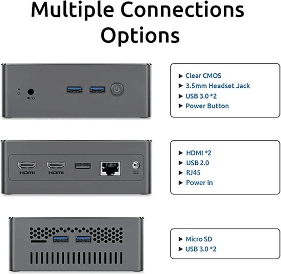 Bmax B2 pro - Mini PC - alles in 1 - windows 11 - Intel N4100 processor ...
