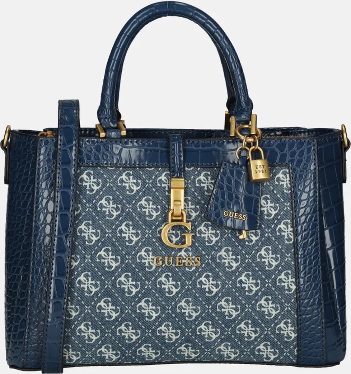 Guess James Girlfriend satchel handtas denim logo | bol