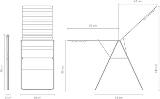 Bolture Droogrek Balkon - Wasrek Balkon - Wasrek Hangend | bol