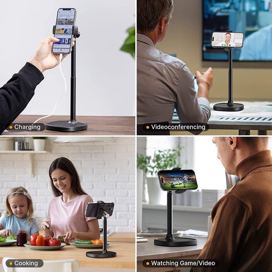 Mobiele telefoonstandaard, verstelbaar, multi-hoek mobiele ...