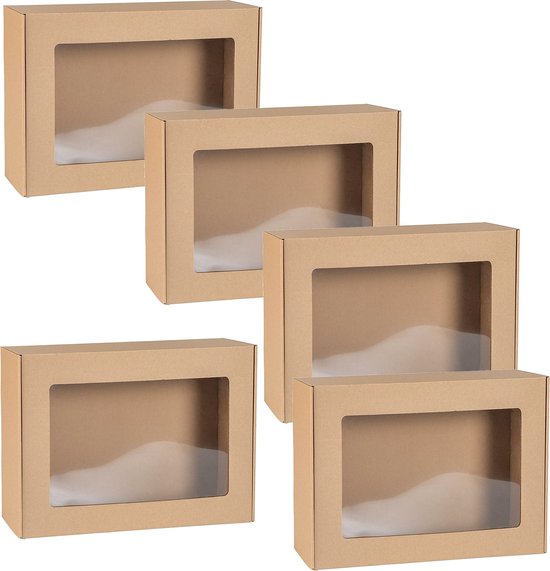 Rechthoekige Mode Doos met Venster, Geschenkdoos 45x30x10 cm | bol