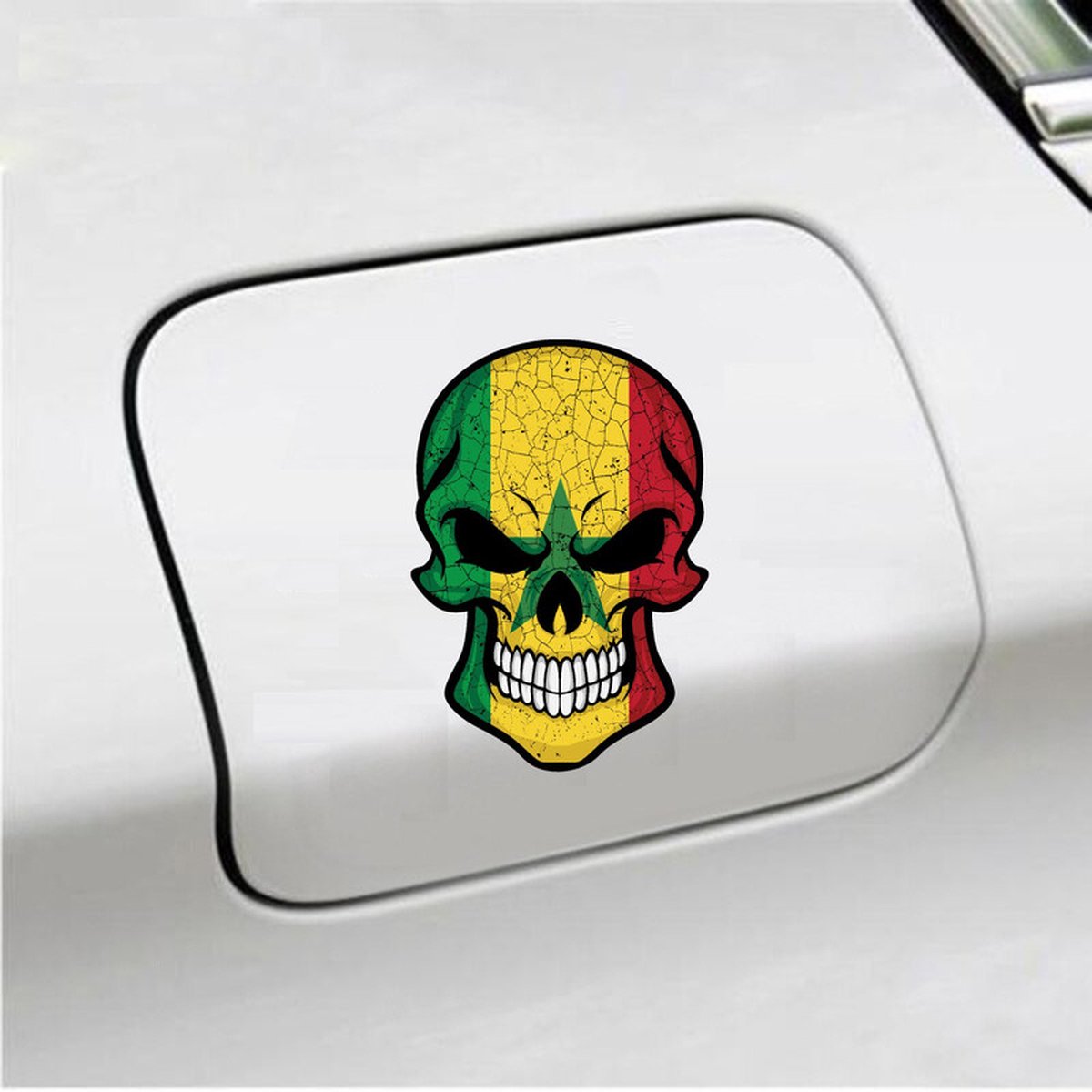 Bumpersticker - 15x10 - Schedel Vlag Senegal | bol.com