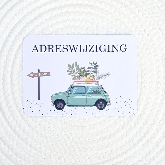 Studio Juulz - Verhuiskaart 15 x MINI COOPER MET PLANTJES ...