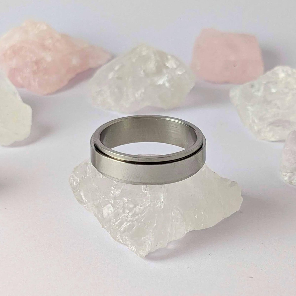 Luminora Aura Ring - Fidget Ring Zilver - Anxiety Ring - Stress Ring ...
