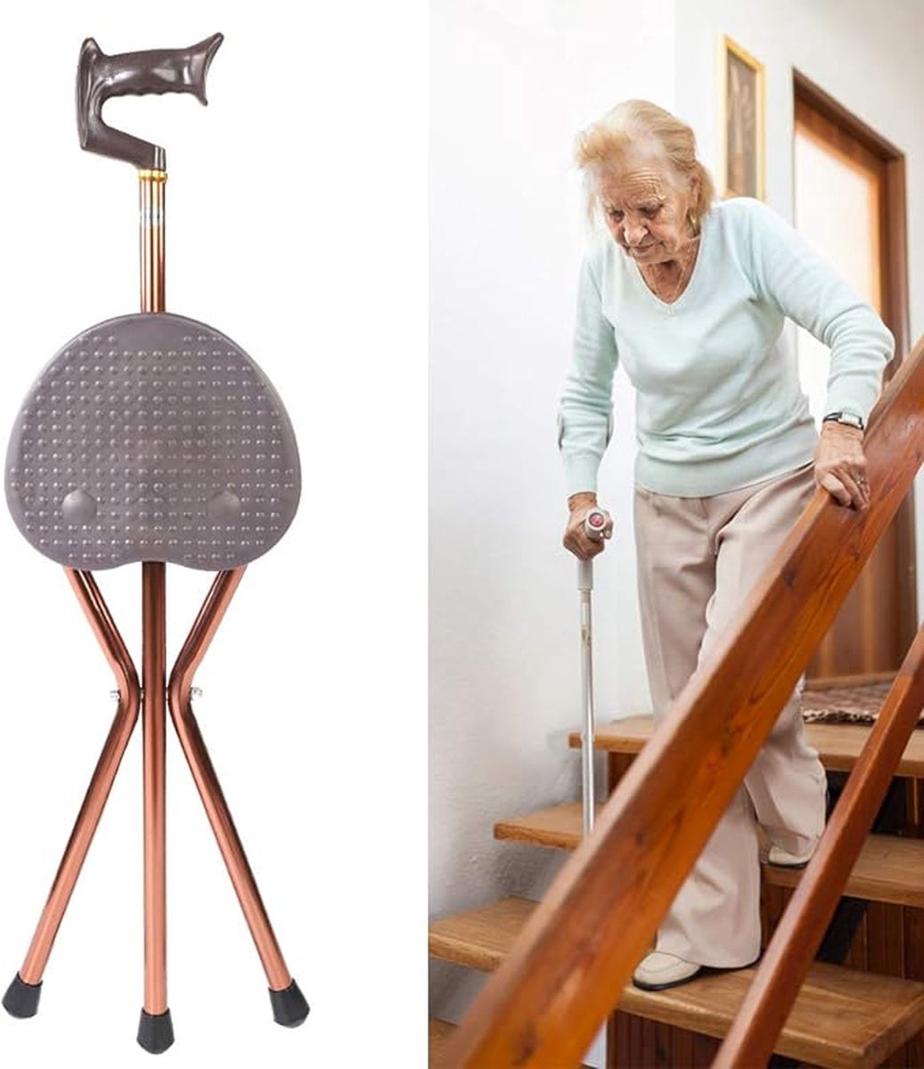 wandelstok met zitje - Wandelstokken Opvouwbaar voor Senioren ...
