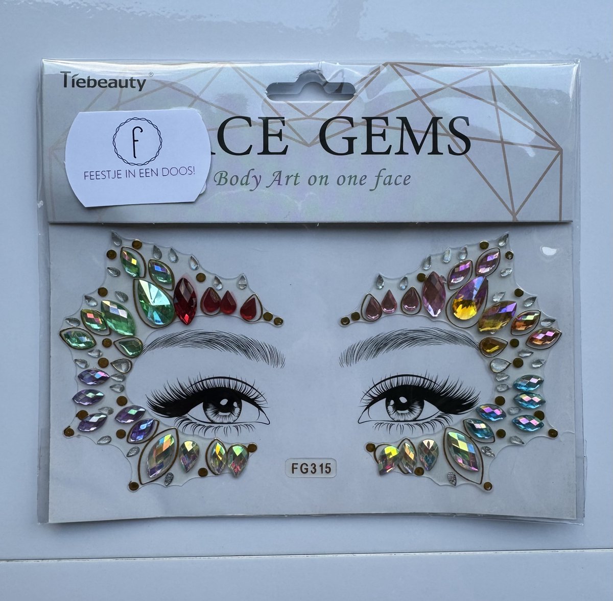 Luxe gezicht stickers set 3 stuks - carnaval festival - face jewels ...