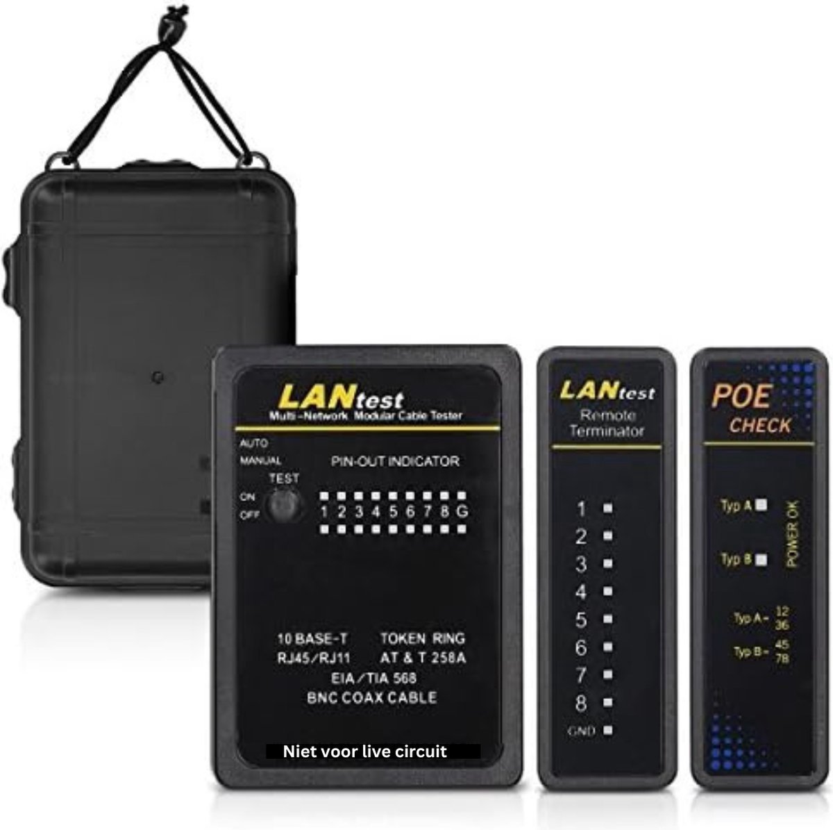 Netwerk tester - UTP tester - Lan tester - Zwart | bol