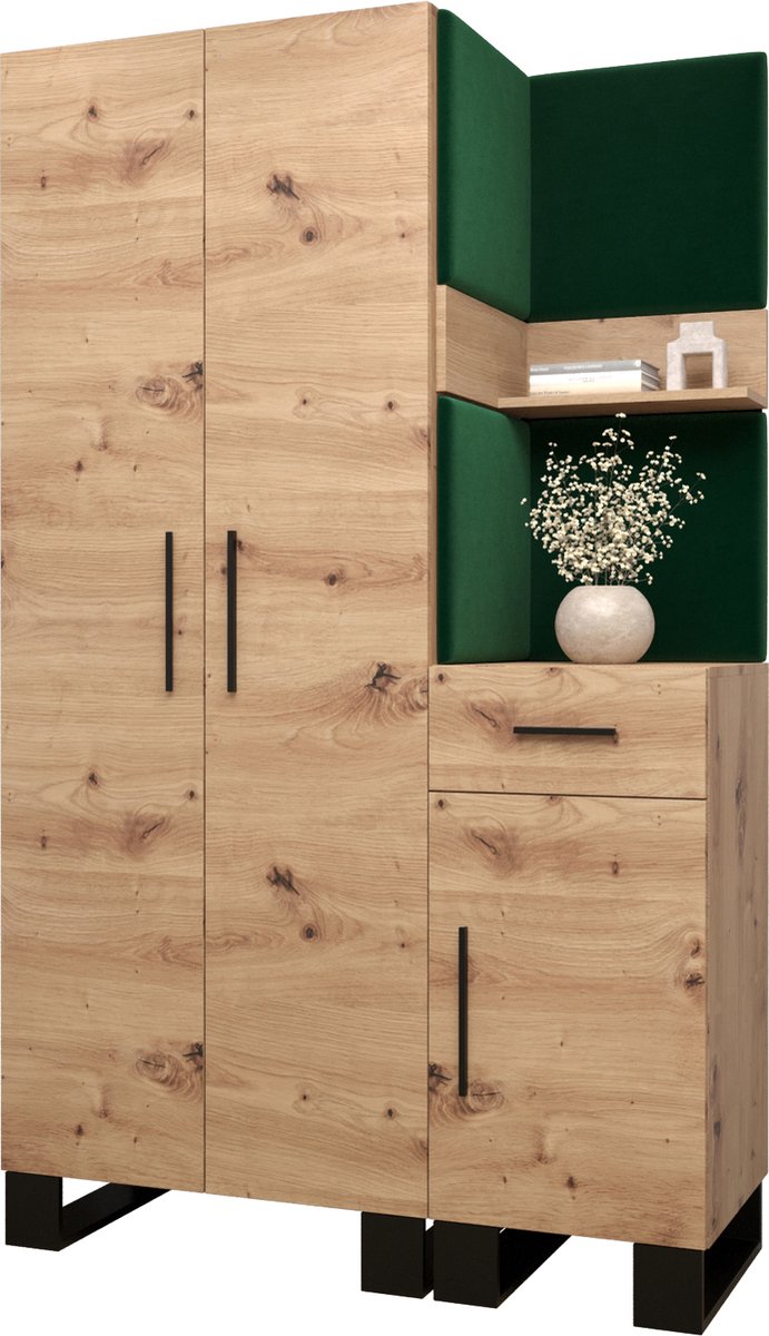 Garderobekast Ganggarderobe Compacte garderobe Vestibule Wandkast Plank ...