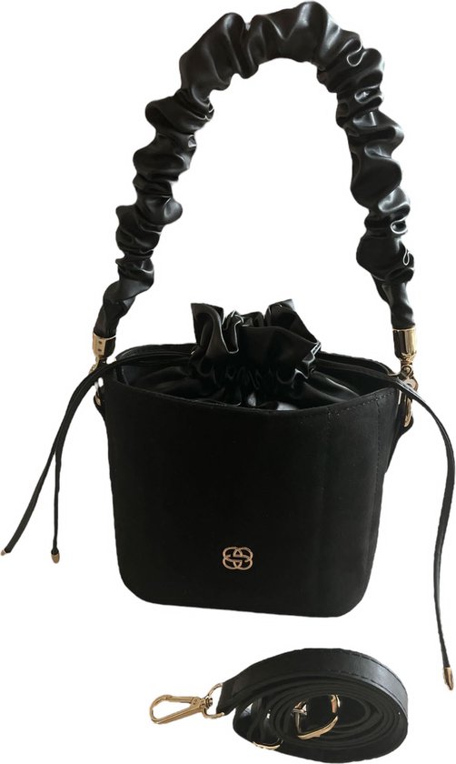 Leren damestas schoudertas | Zwart | bol