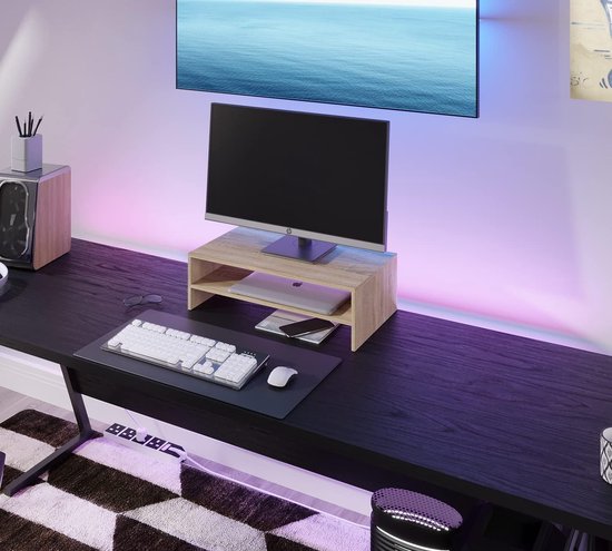 Monitorstandaard, 2-laagse monitorstandaard, standaard voor ...