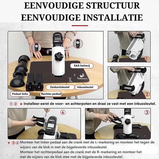 Mini Hometrainer - pedaaltrainer met digitaal display - Mini ...