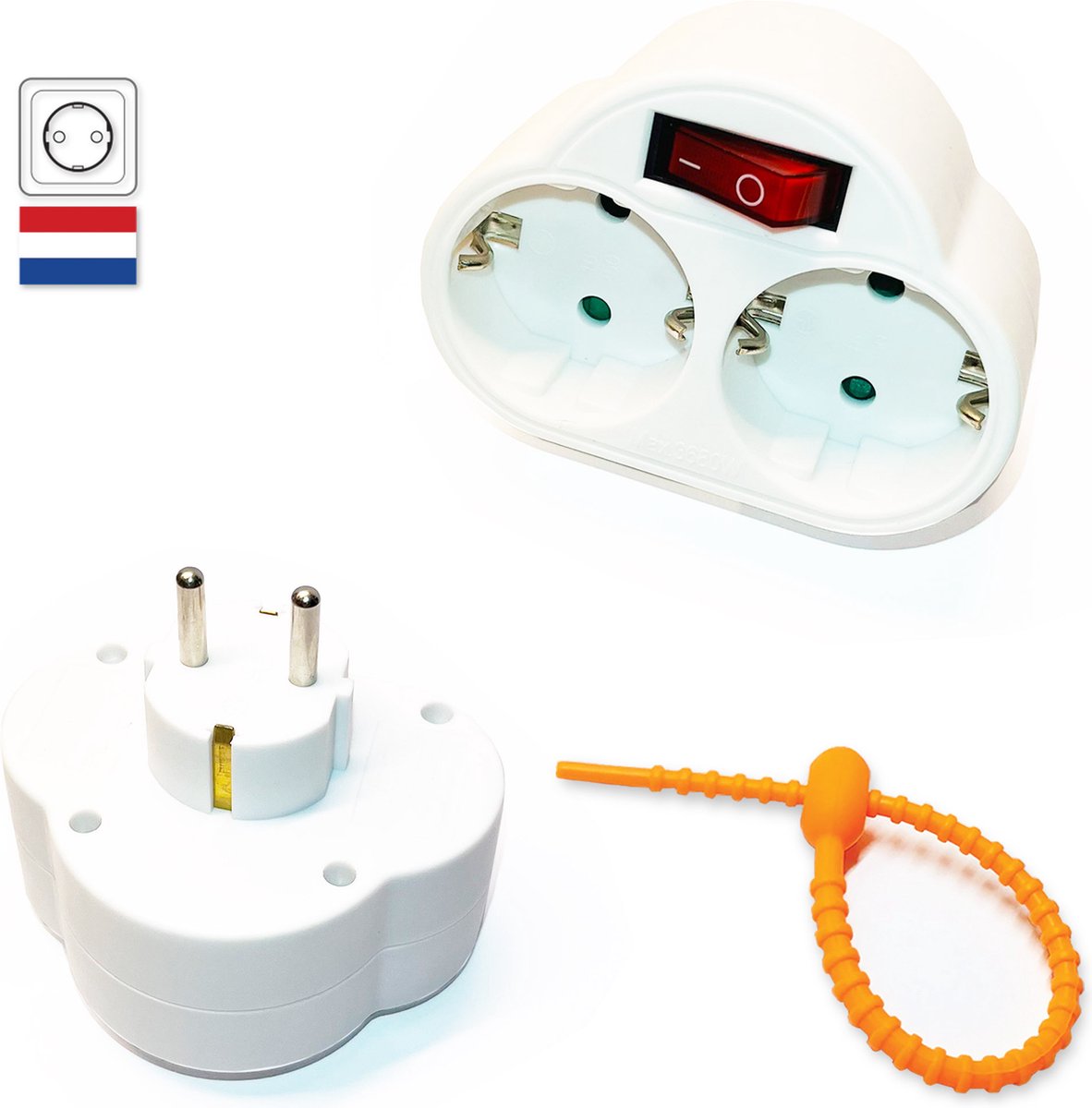 Colorful Sun® Stopcontact splitter - Verdeelstekker - Horizontaal ...