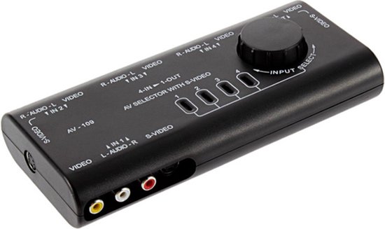 Audio/video schakelaar - 4-Weg - 4x Ingang Tulp (RCA) female - 1x ...