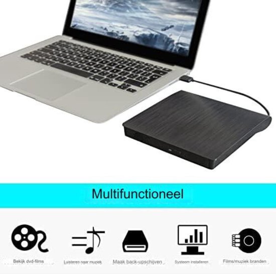 Externe DVD Speler - Externe DVD Speler voor Laptop - Externe DVD ...
