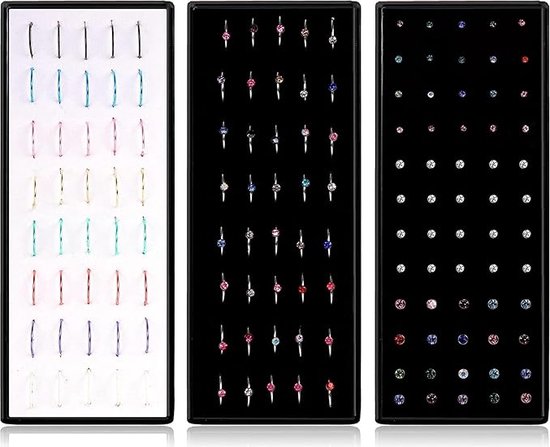 Neuspiercings,140 stuks, voor dames en heren, chirurgisch staal, 22 G ...