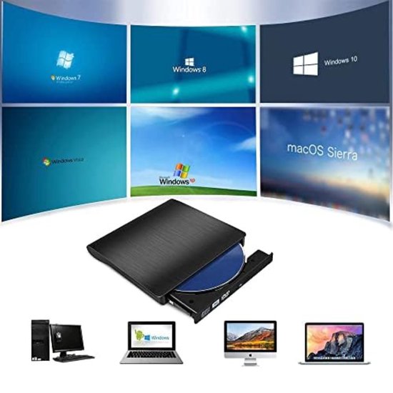 Externe DVD Speler - Externe DVD Speler voor Laptop - Externe DVD ...