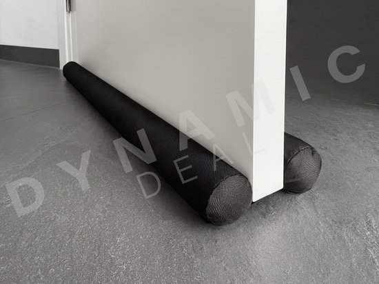 Dubbele tochtrol - 82 cm - tocht rol - tochtstopper - zwart | bol