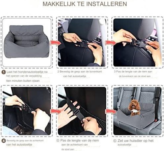 Hondenmand Auto Achterbank - Automand Hond - 2-in-1 Autostoel en bed ...