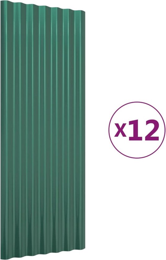 vidaXL Dakpaneel - Dakpanelen - Dakplaat - Golfplaat - Dakpanelen 12 st ...