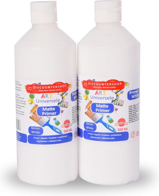 Set van 2 | Mat Primer Witte Verf 500ml voor Klussen en Speelgoed ...