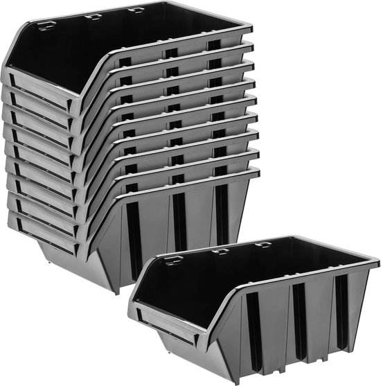 Werkplaatsstapelkist, stapelbox van PP-kunststof - opbergbox in ...