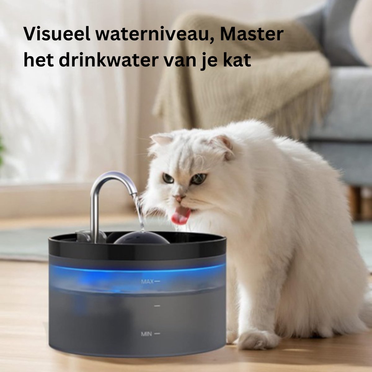 Huisdierfontein met Ultra-stille Pomp, 2,2L Inhoud, Actief Koolfilter ...