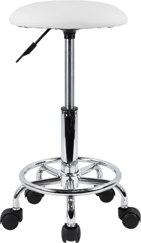 rolkruk - Roller Stool with Footrest Office Stools Height adjustable | bol