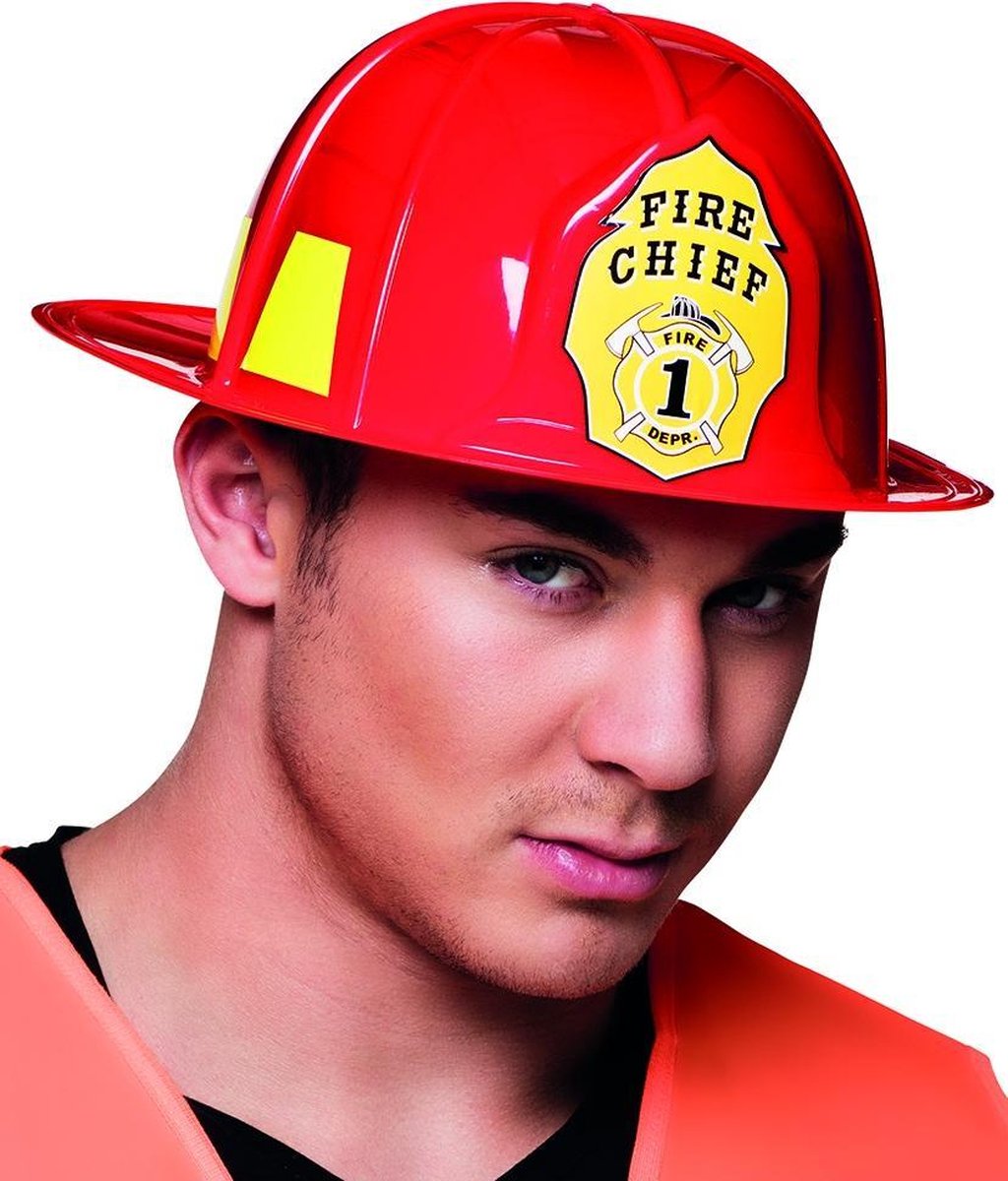 Boland - Rode brandweerman helm voor volwassenen - Hoeden > Helmen ...